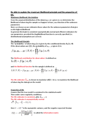 Classical Linear Regression Model - Studocu