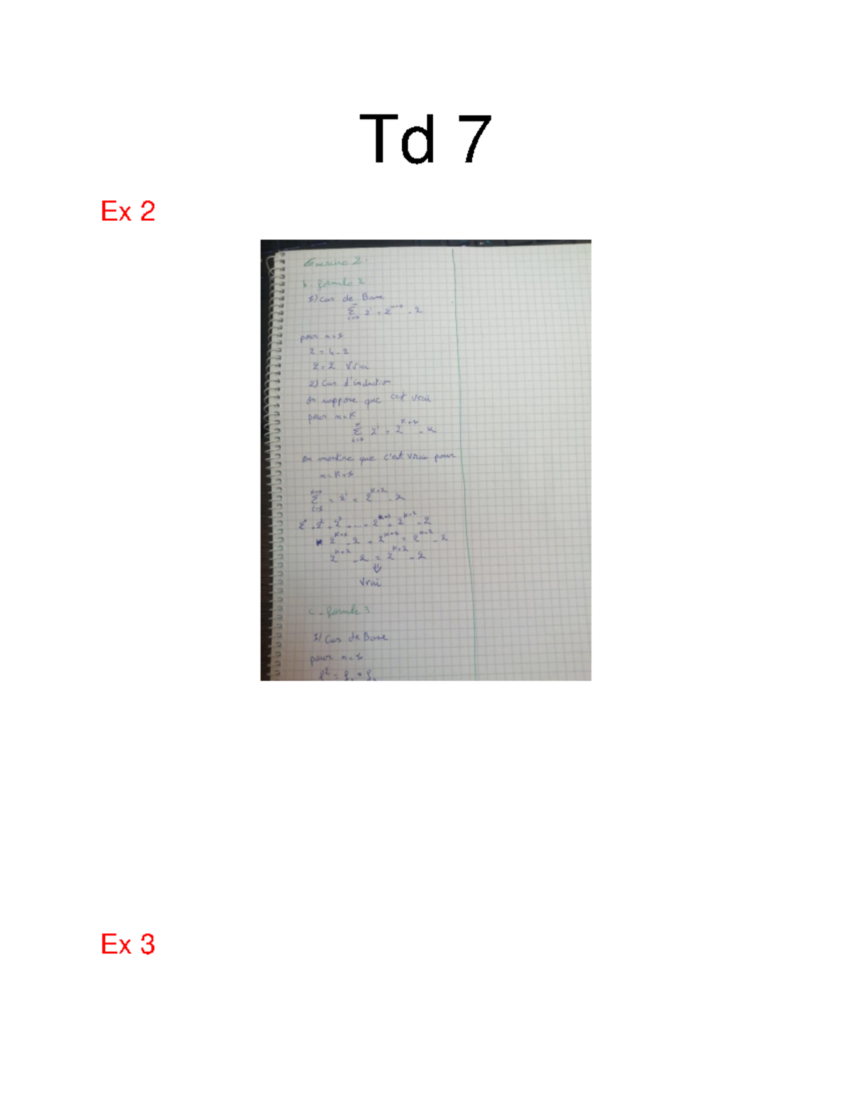 Td 7 - pdf for informatiq - S1-Informatique - Td Ex Ex - Studocu