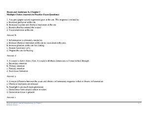 Ch01 Introduction Pathophysiology Case Study Answers - Braun & Anderson ...