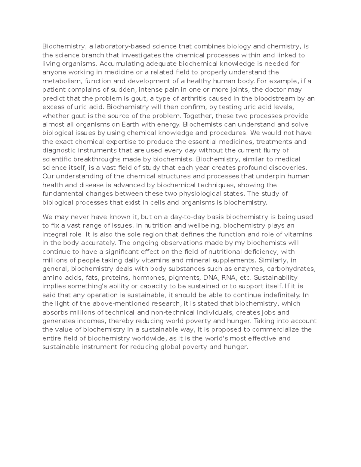 Biochemistry - rrdtfyguihijjjjjjjjjjj - Biochemistry, a laboratory ...