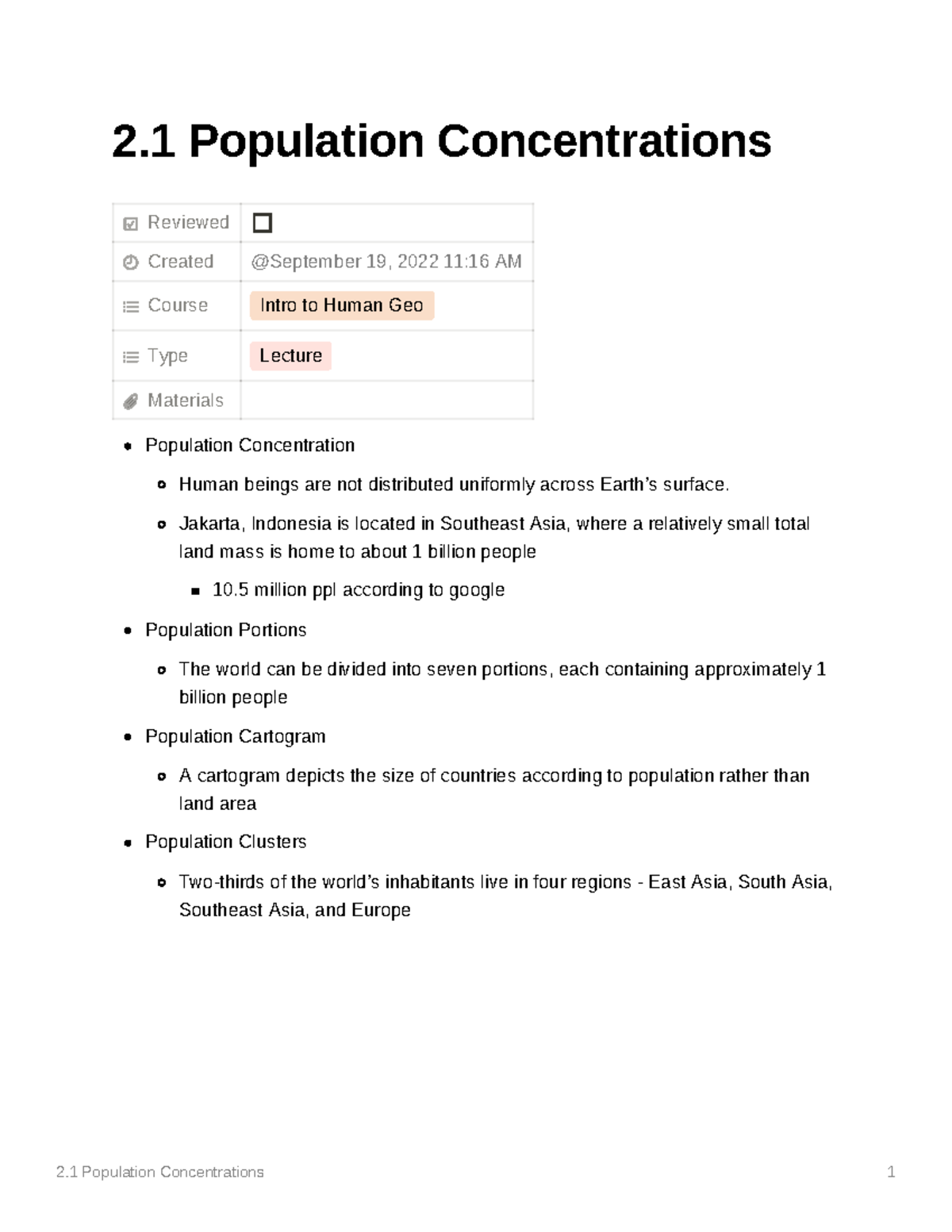 2 - Population Concentration - Jakarta, Indonesia is located in ...