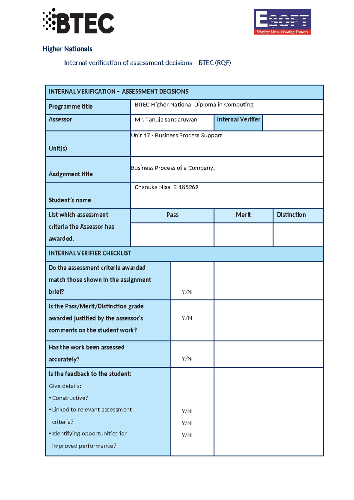 BPS1 (Auto Recovered) - Higher Nationals Internal verification of ...
