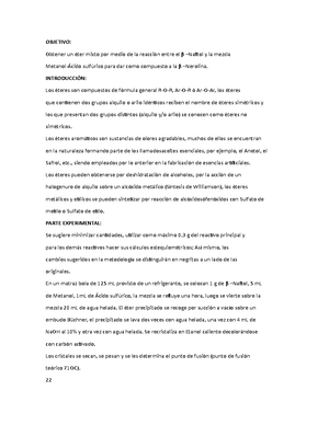 Reporte Difenil carbinol - Laboratorio de Química Orgánica II REPORTE ...