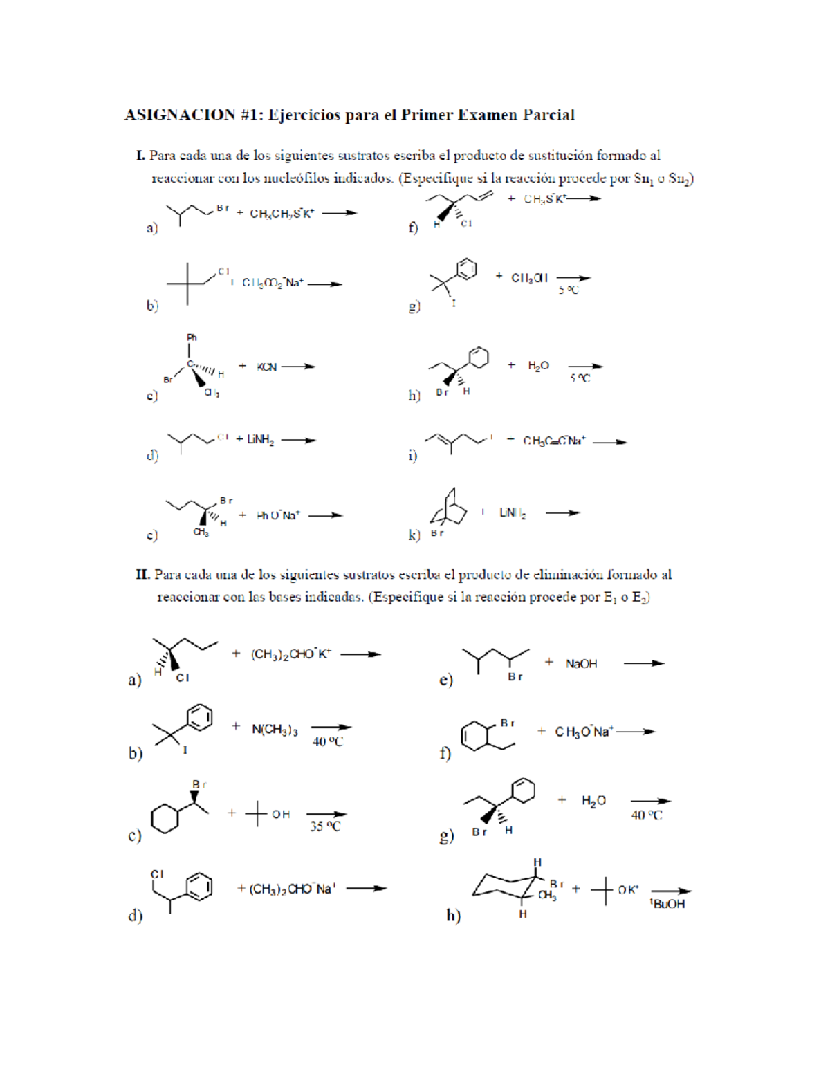 Problemas E1 y E2 - Material de repaso y tarea - Química Orgánica II ...