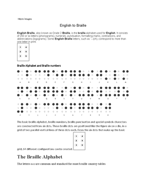 History OF Braille - NOTES - History of Braille Braille History ...