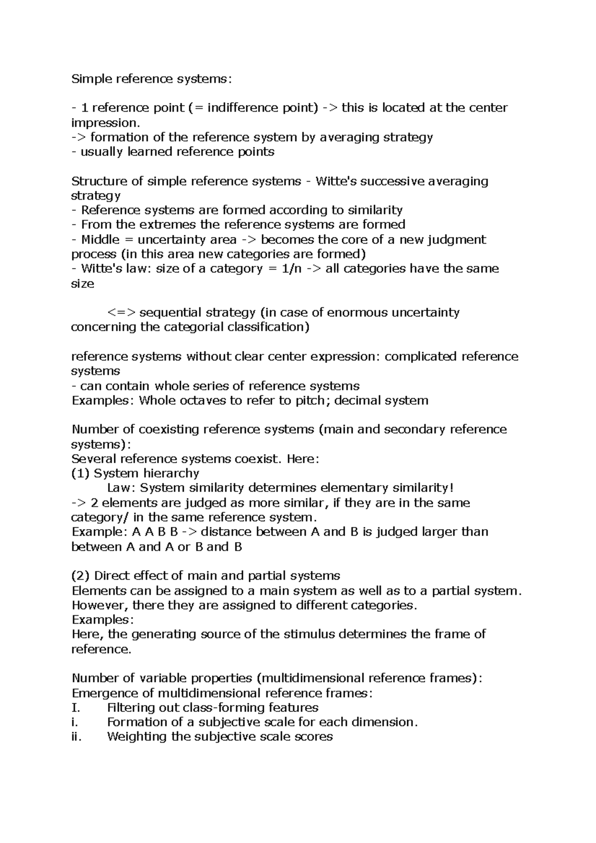 Simple reference systems -> formation of the reference system by ...
