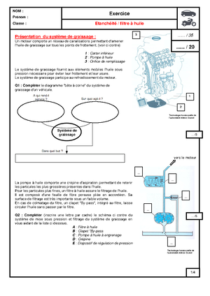 exercice en automatisme - Page 1 Travaux Dirigés 3 : GEMMA Exercice 1 ...