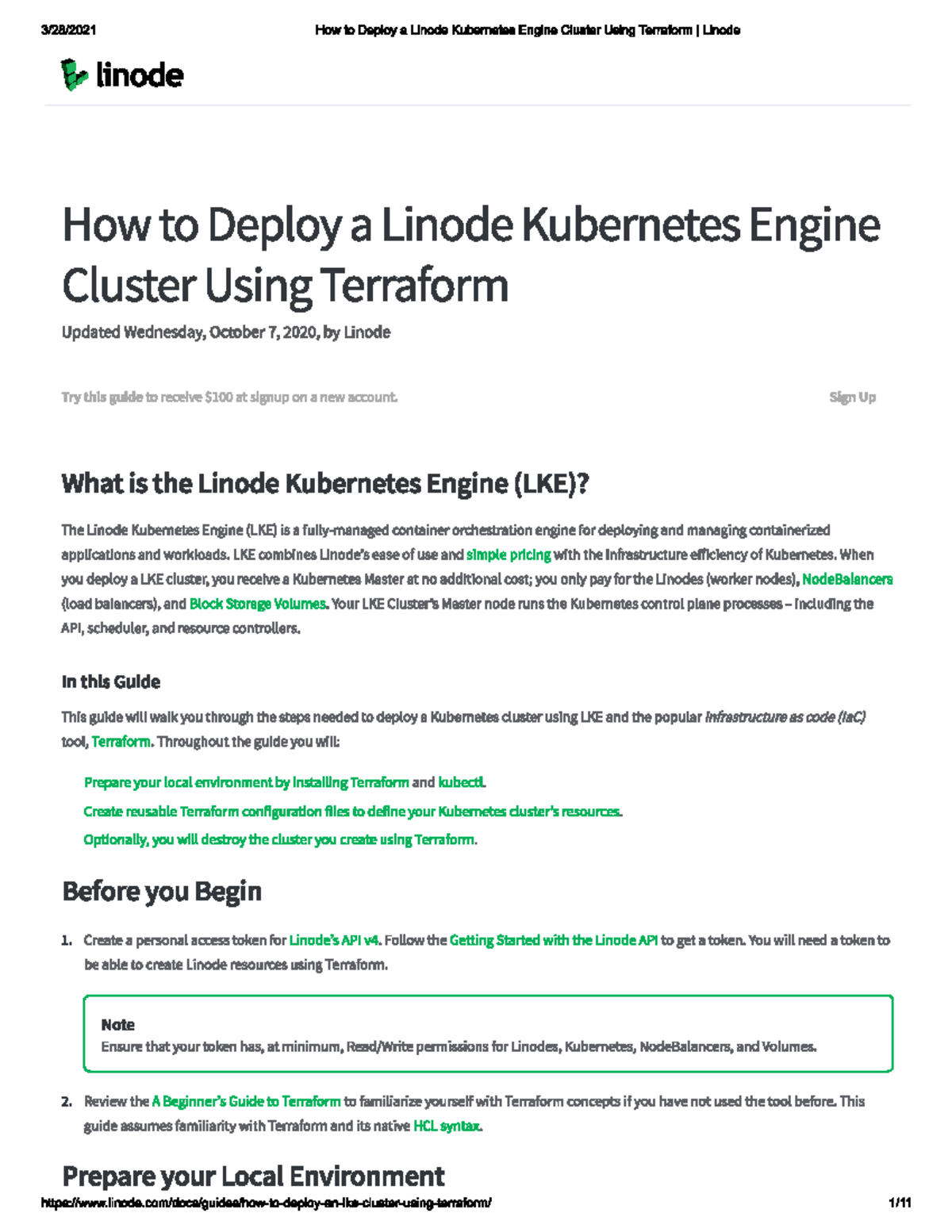 Deploying LKE using terraform on Linode - Engineering Mathematics - Studocu