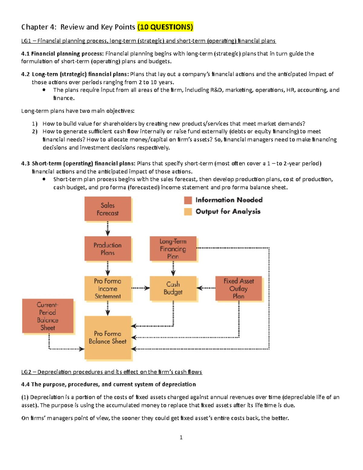 FINN Ch4 Review - Notes - Chapter 4: Review and Key Points (10 ...