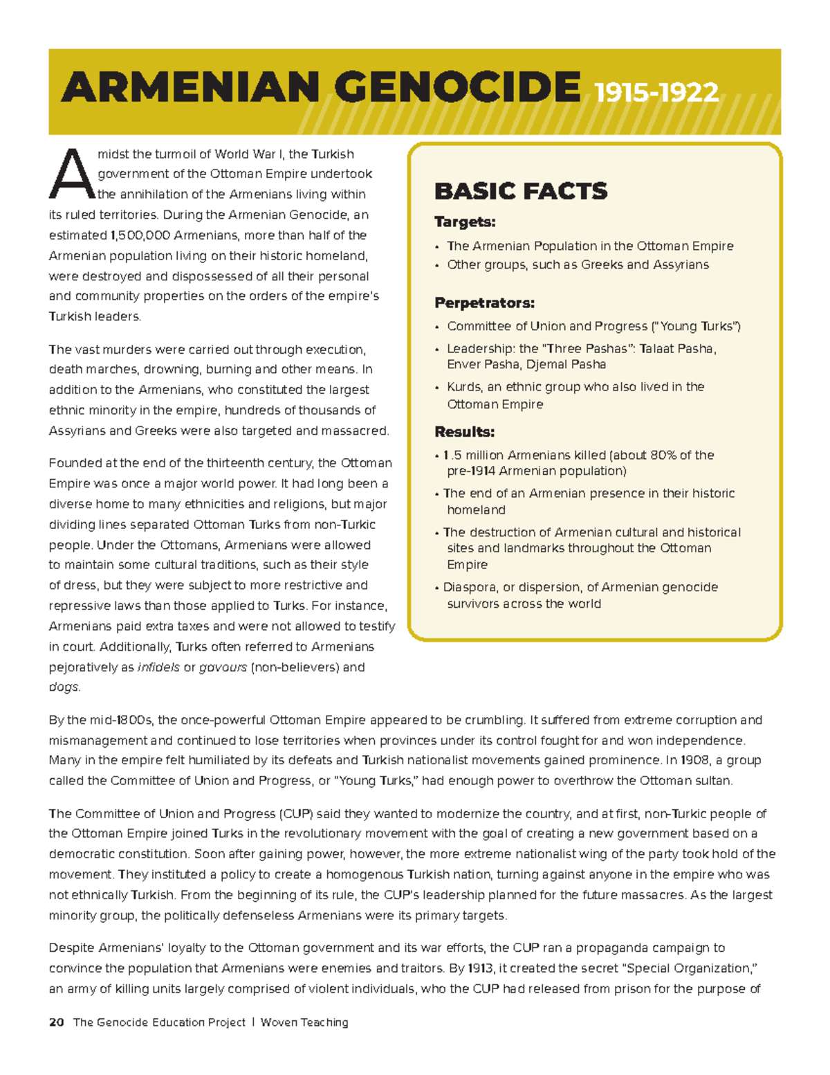 Genocide case studies - it is easy - ARMENIAN GENOCIDE 1915- BASIC ...