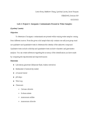 Acid Base Titration Pre-Lab #1 - Acid-Base Titration: Objective: The ...