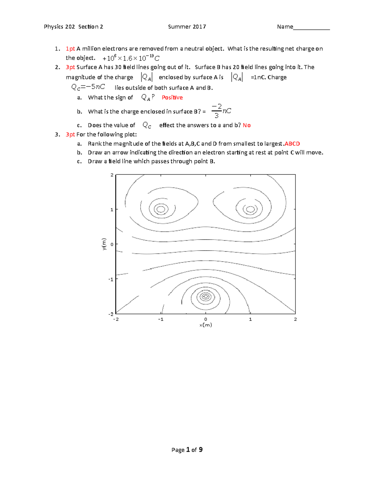 Summer 17T1key - Exams/Notes/Homework/Practice Material - Physics 202 ...