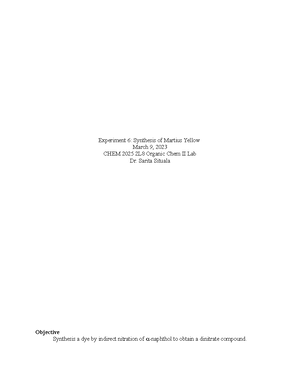 Experiment 2 ochem nitration of naphthalene electrophilic - Experiment ...