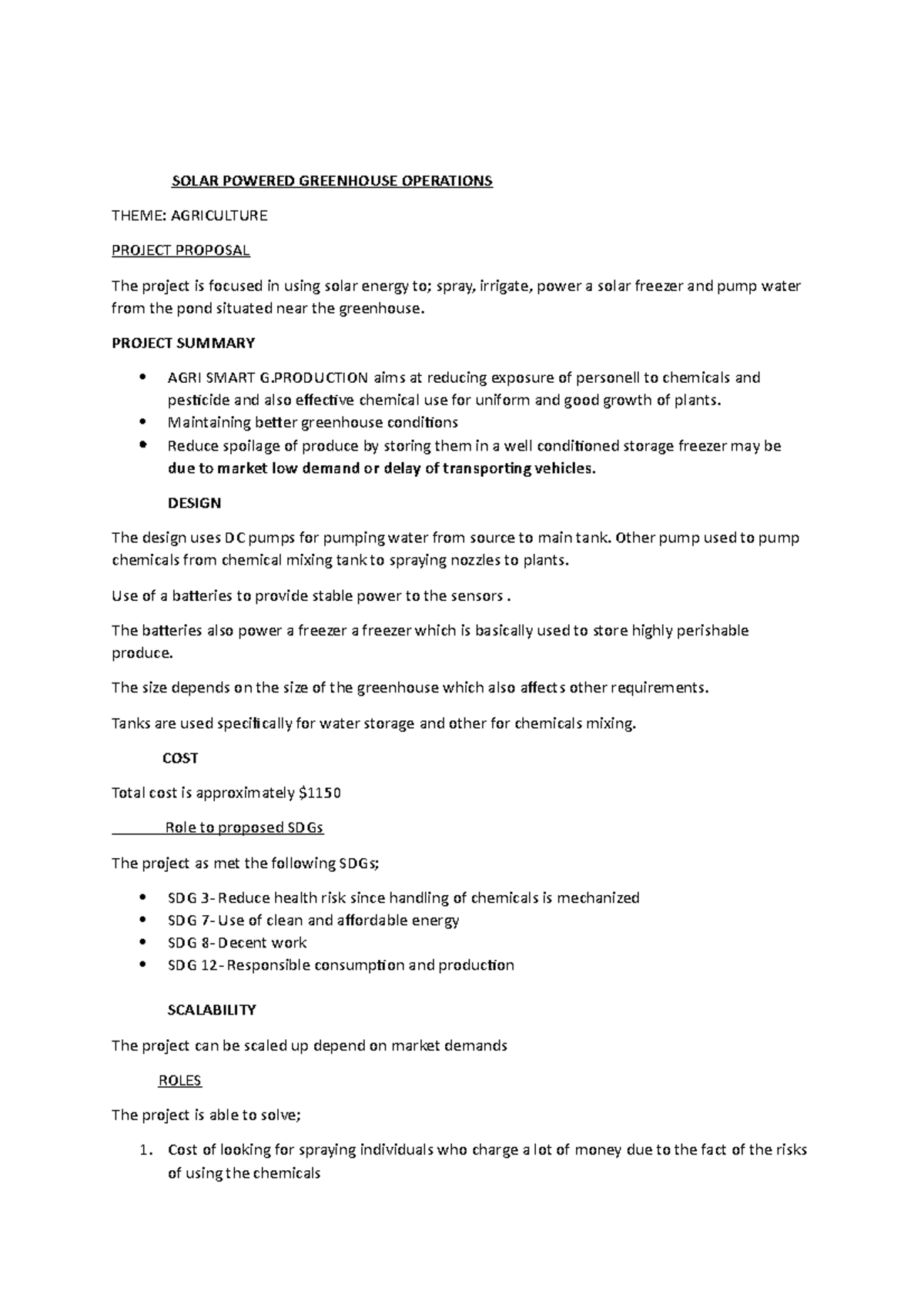 AGRI Smart Project - N/A - SOLAR POWERED GREENHOUSE OPERATIONS THEME ...