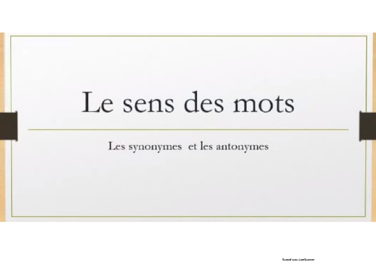 2-le-sens-des-mots - 2-le-sens-des-mots - TCE1 - Studocu
