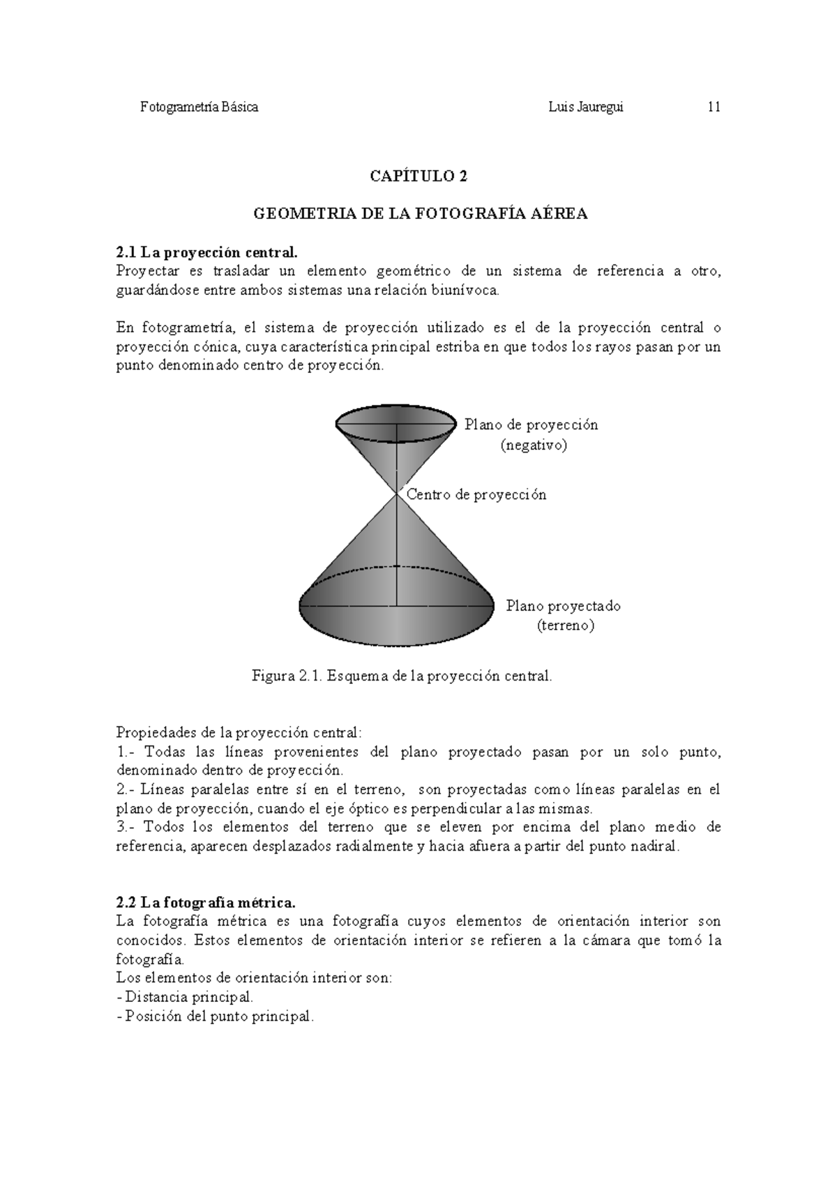 Capitulo 2 - CAPÍTULO 2 GEOMETRIA DE LA FOTOGRAFÍA AÉREA 2 La ...