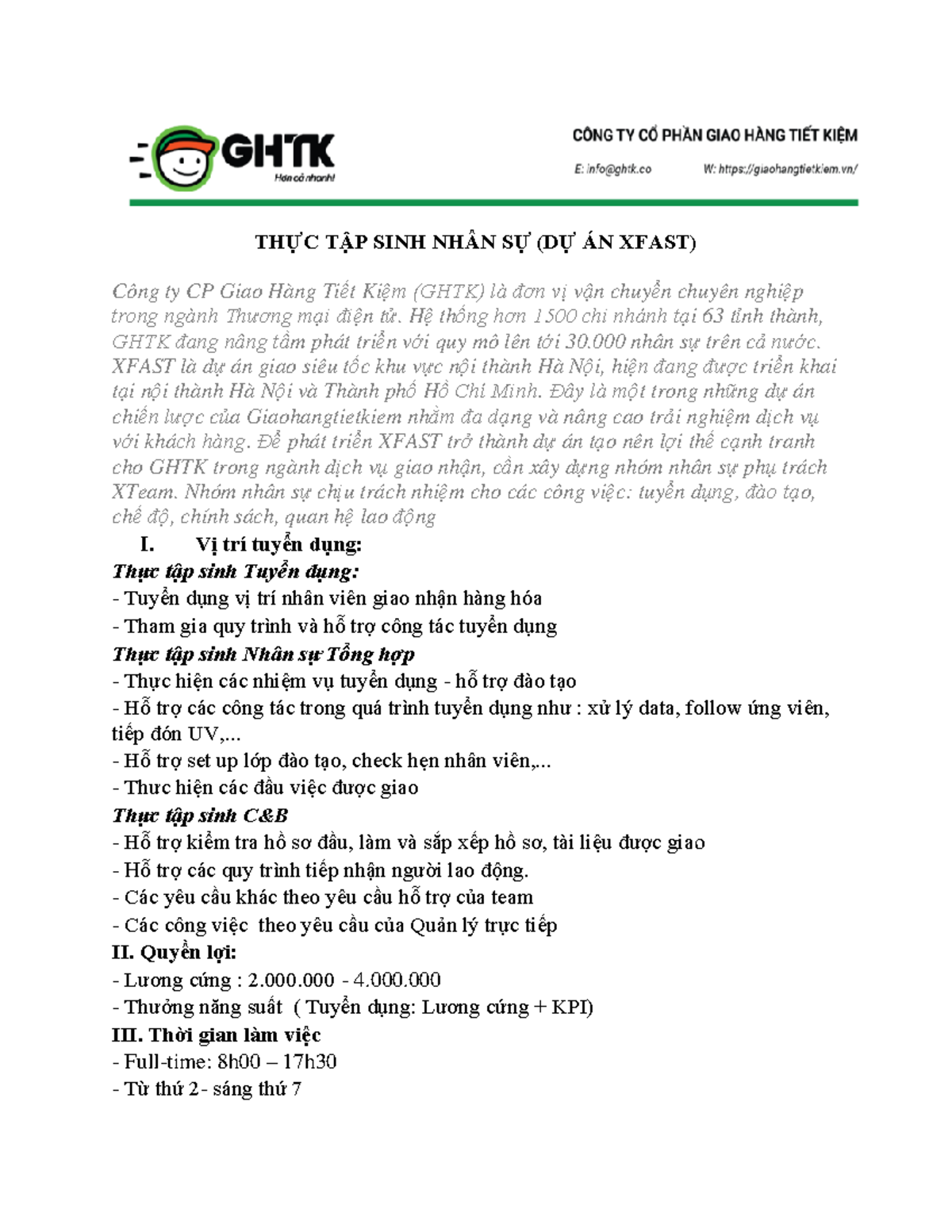 THỰC TẬP NHÂN SỰ Xfast - f[UVTN 2022] Aptitude Test - THỰC TẬP SINH ...