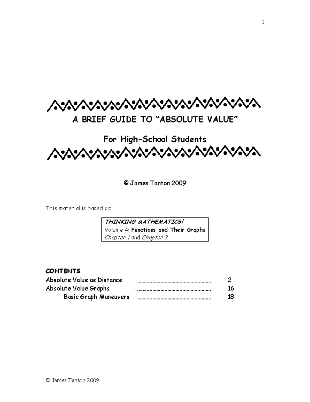 a brief guide to absolute value - - Studocu