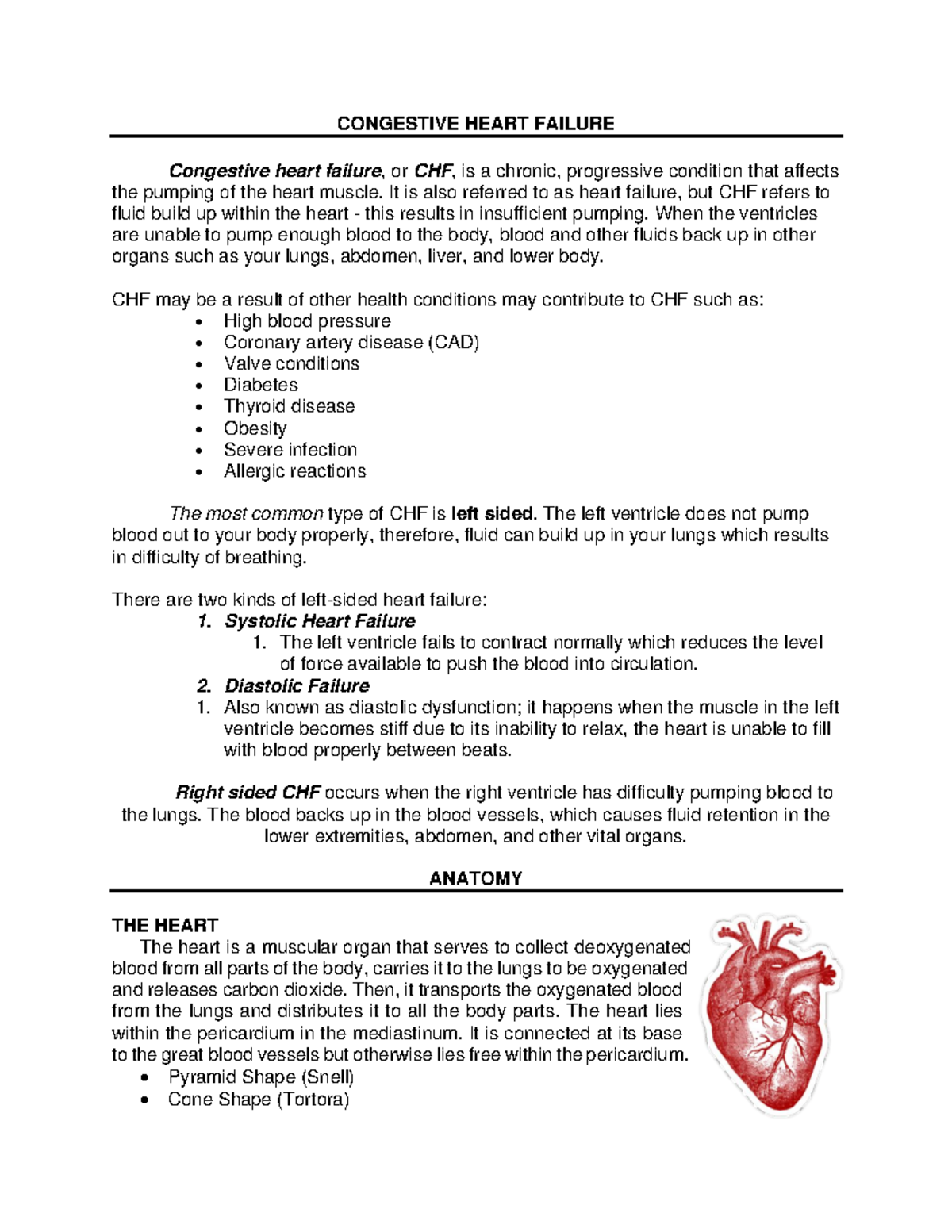 CHF Physical Therapy Case Presentation - CONGESTIVE HEART FAILURE ...