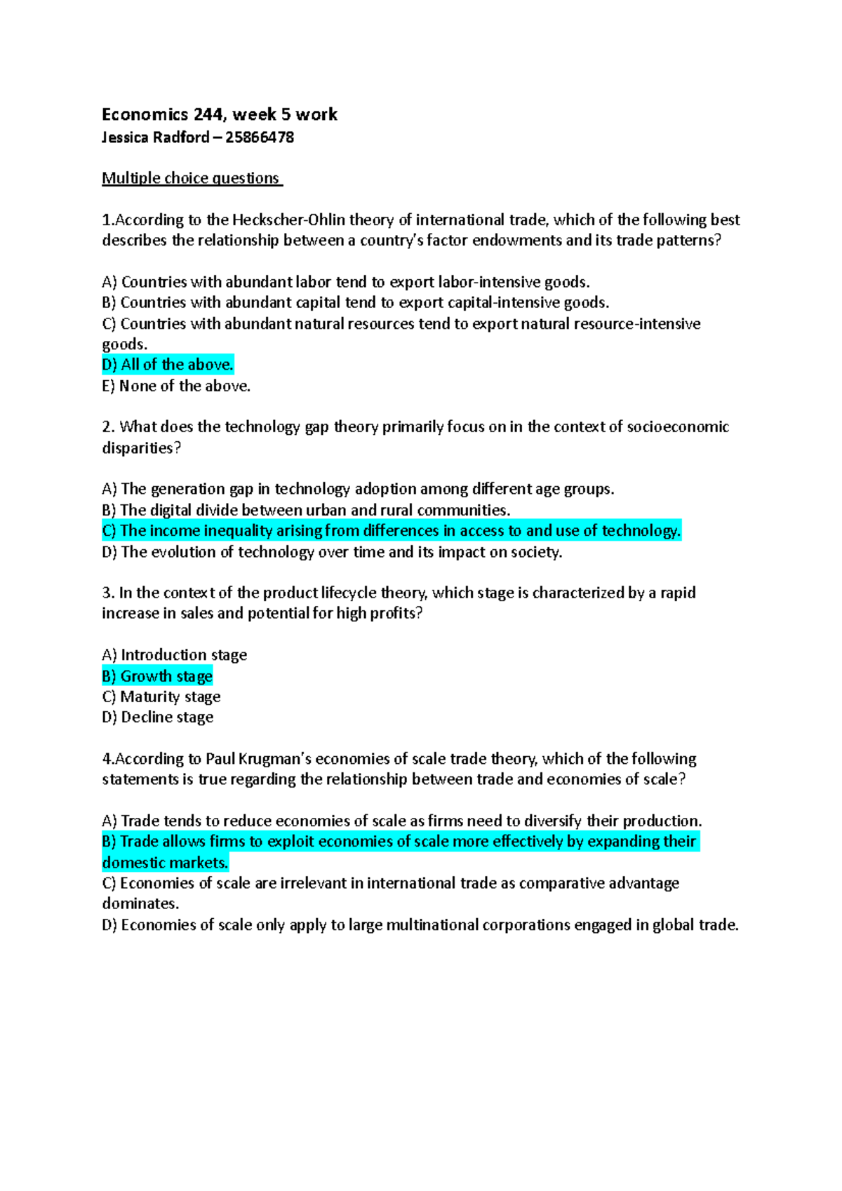 Economics 244 week 5 work - Economics 244, week 5 work Jessica Radford ...