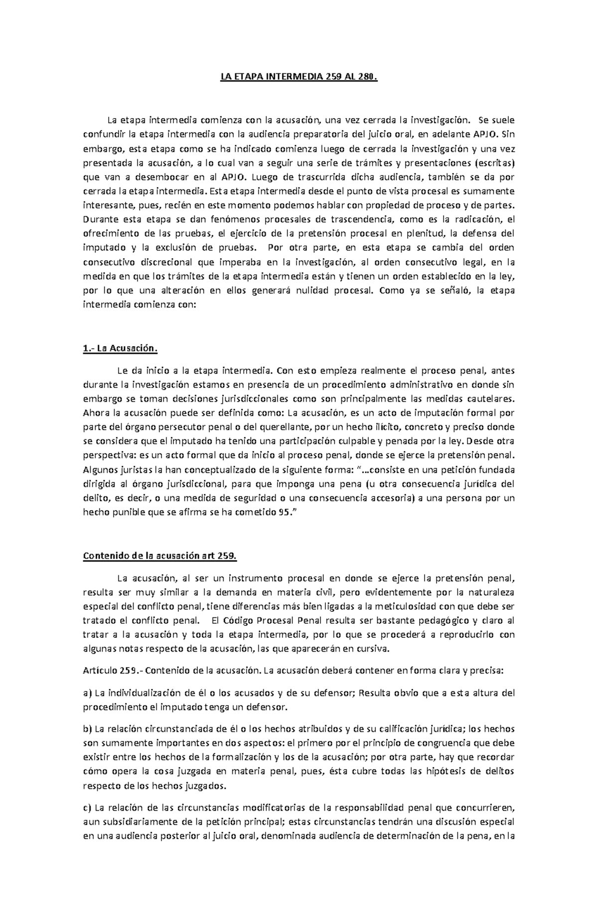 LA Etapa Intermedia y Juicio ORAL - Warning: TT: undefined function: 32 Warning: TT: undefined ...