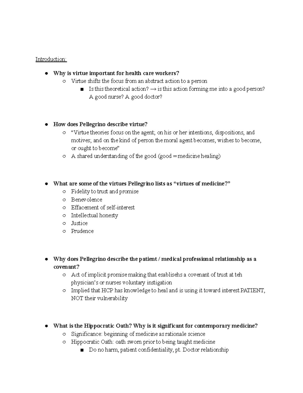 TRS 333 Midterm Study Guide - Introduction: Why is virtue important for ...