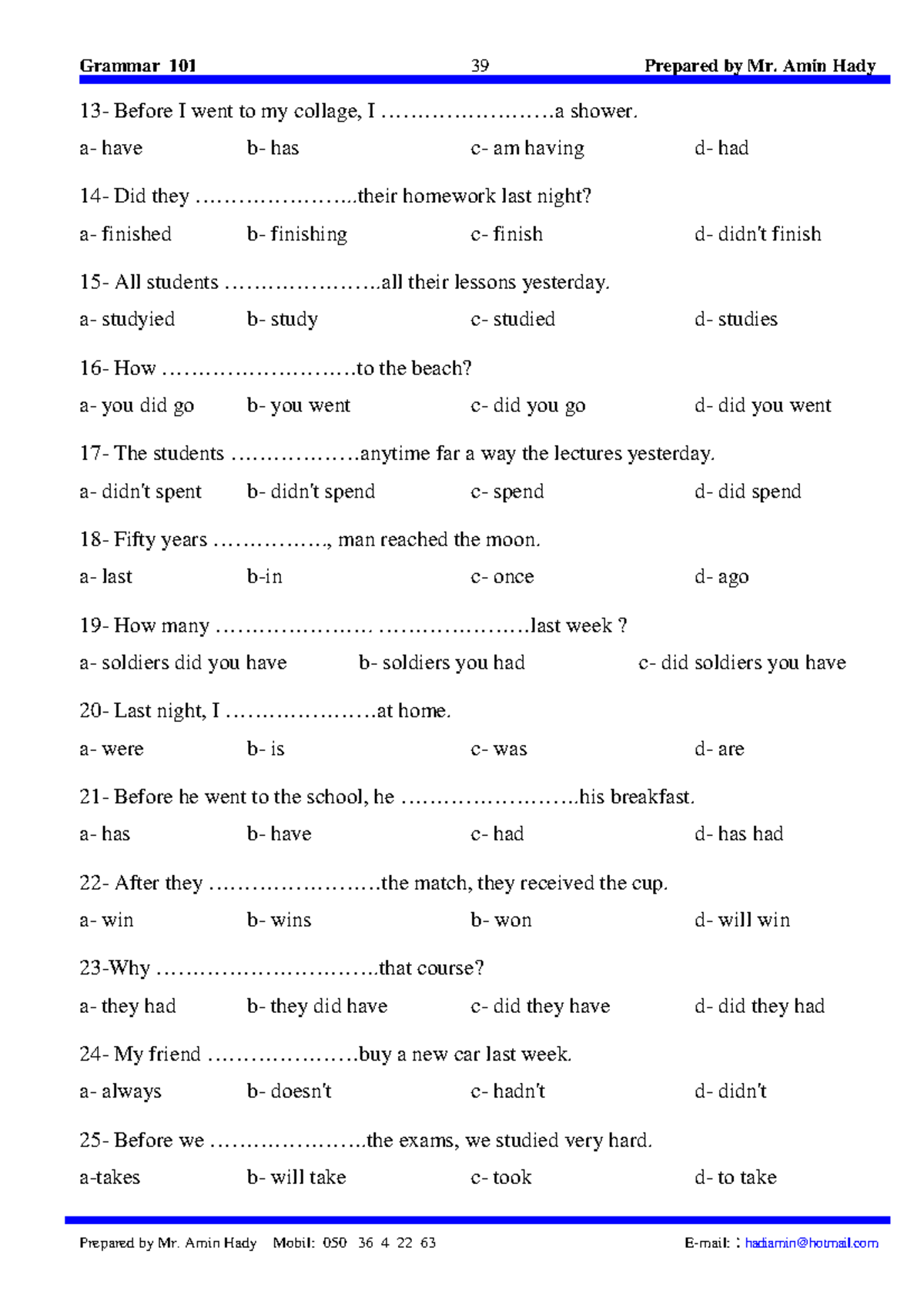 101 Grammar-39 - A very good course to improve your skills - Grammar ...