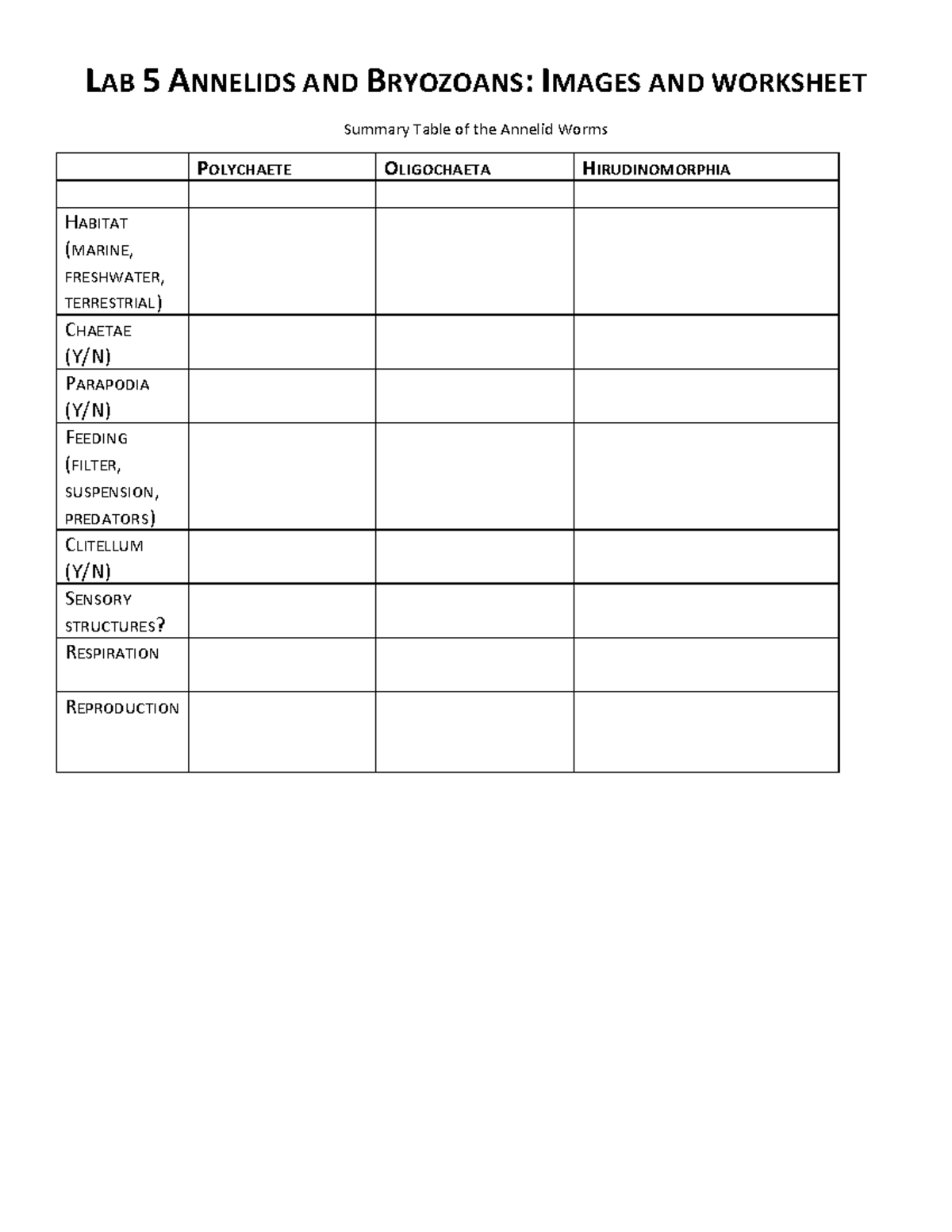 Lab 5 Images - Lab notes - L AB 5 ANNELIDS AND BRYOZOANS : IMAGES AND ...