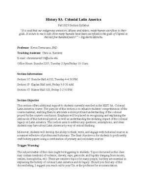 History 8A Reading Notes - New History - “New History”: Chapter 1 ...