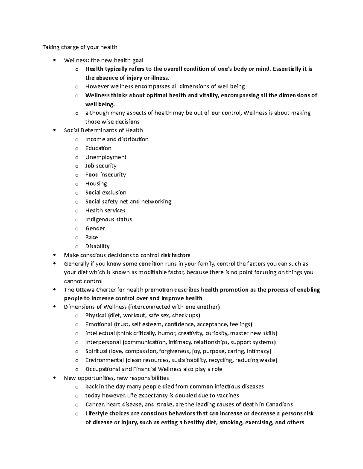 01 Taking Charge Of Your Health - Taking charge of your health Wellness ...