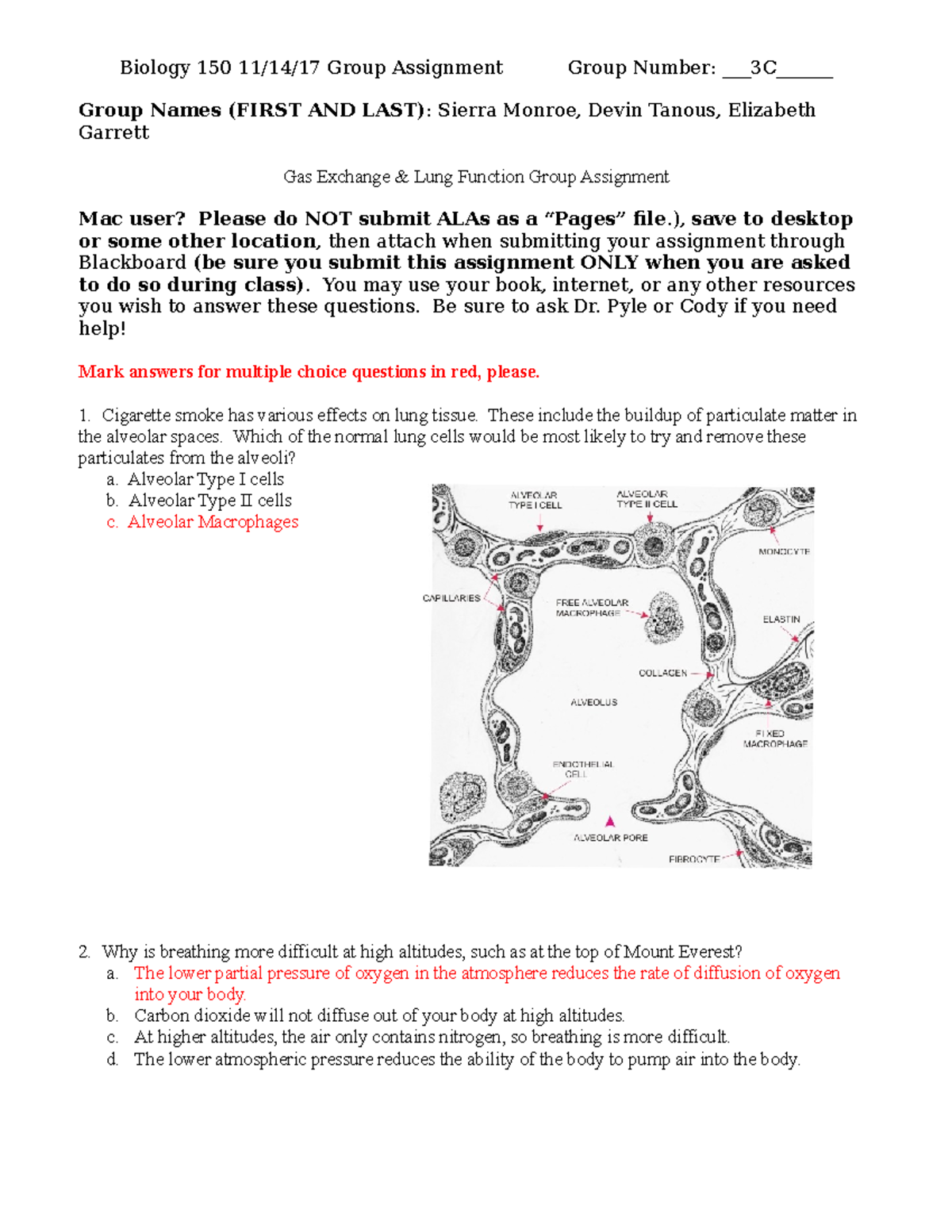 Chapter 42 Group Assignment BIOL 150 - Biology 150 11/14/17 Group ...
