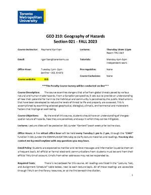 GEO 210 Term Test 1 (3) - great - Araya 1 GEO 210 Term Test 1 Julian ...