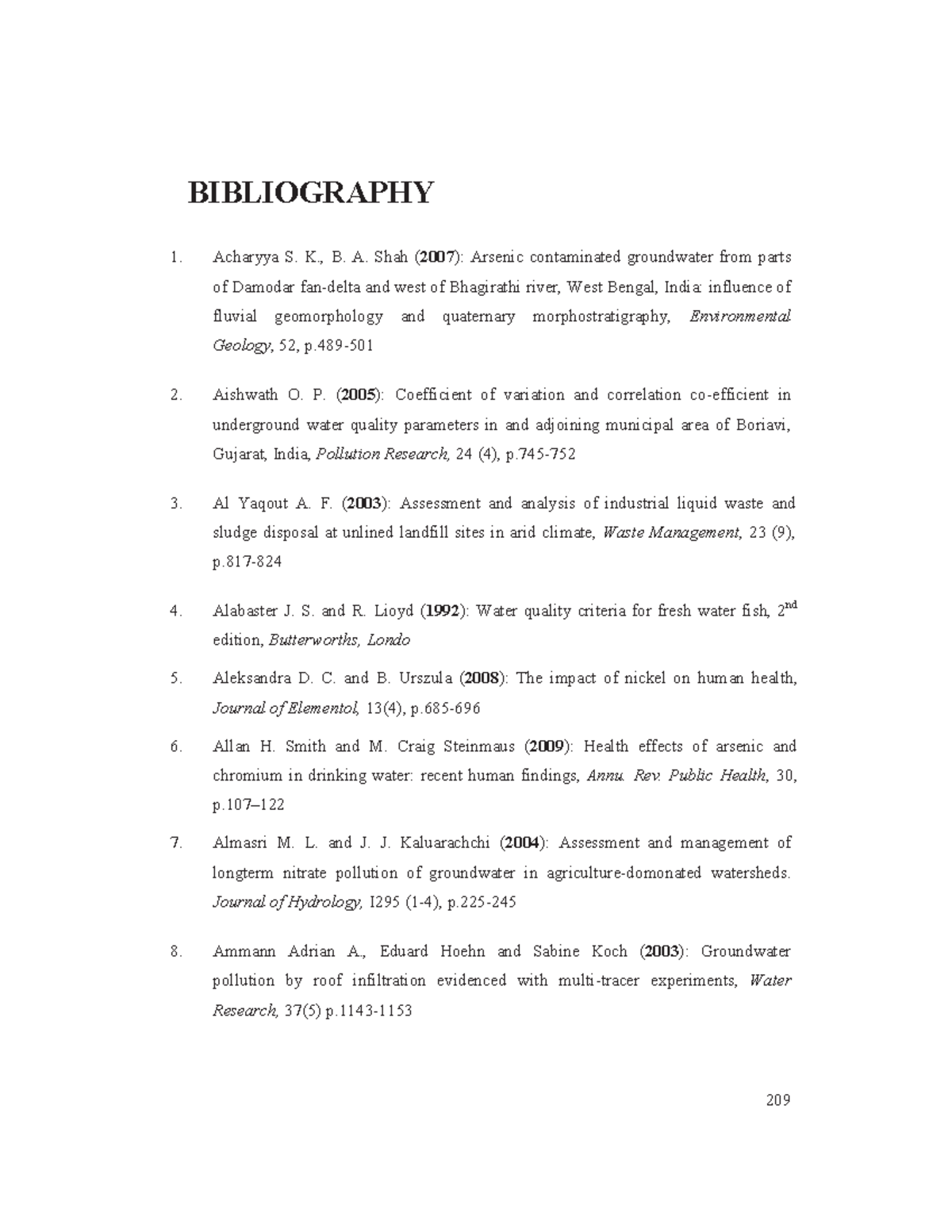 13 bibliography - REFERENCE CHECK - BIBLIOGRAPHY Acharyya S. K., B. A ...