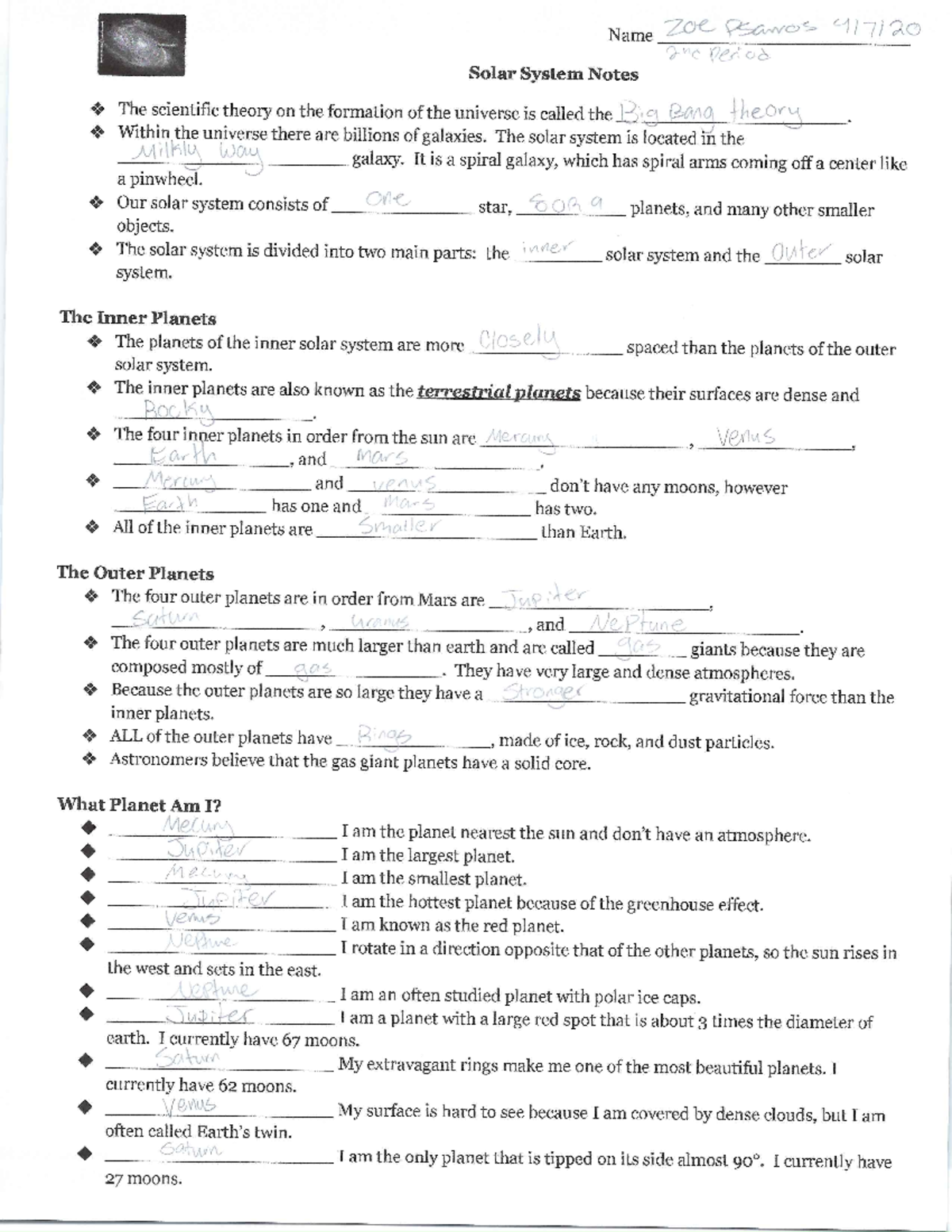 solar system notes - PHYS 1304 - Studocu