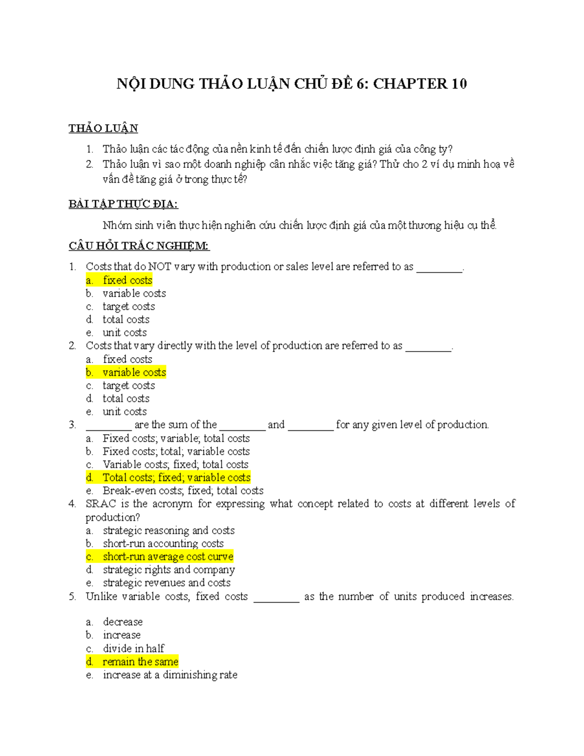 MCB-Thao luan chu de 6 - MCB-Thao luan chu de 6 - NỘI DUNG THẢO LUẬN ...