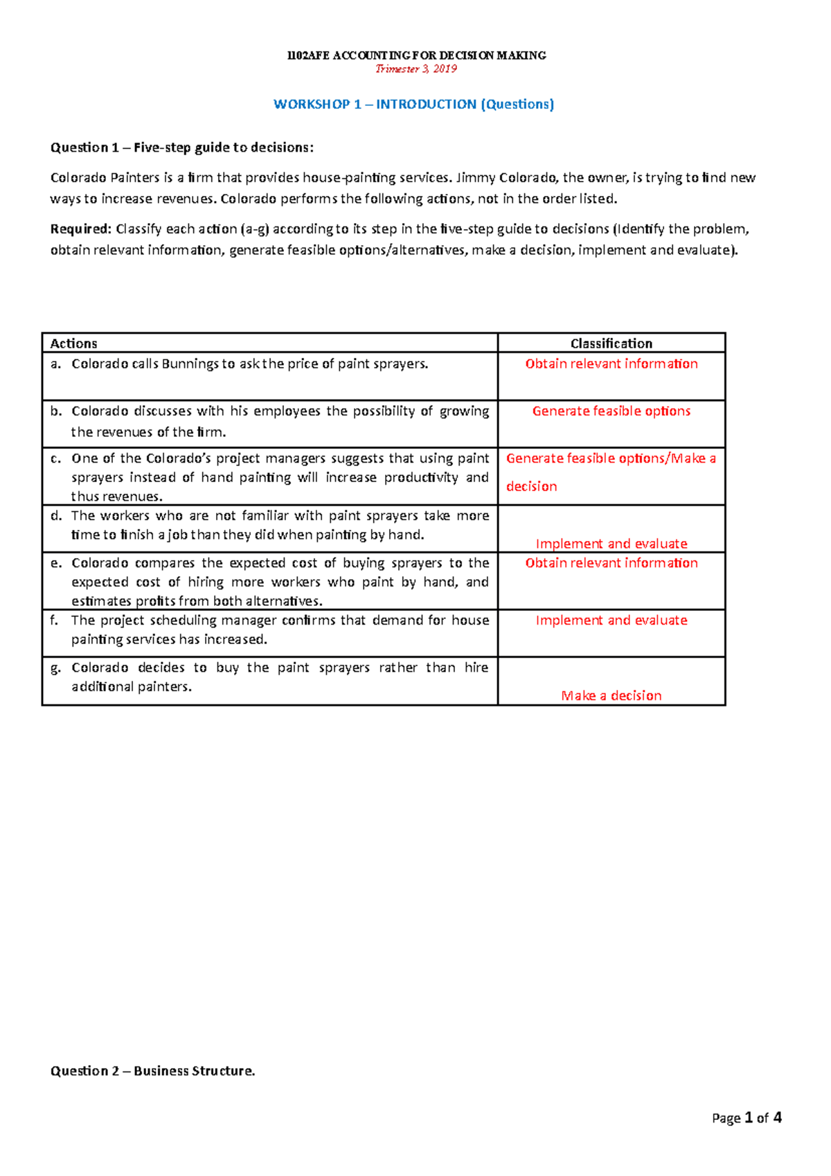 Workshop 1 (Questions)(3) - Trimester 3, 2019 WORKSHOP 1 – INTRODUCTION ...