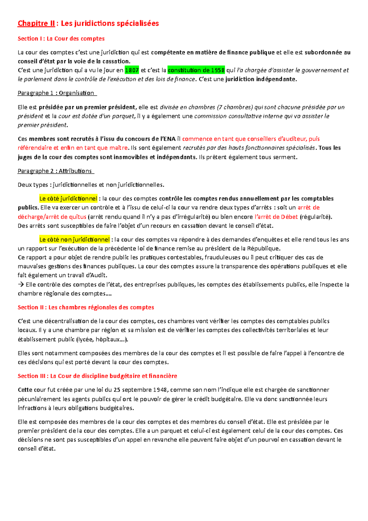 Partie 3 Chapitre 2 - Cours de Madame ASFAR - Chapitre II : Les ...