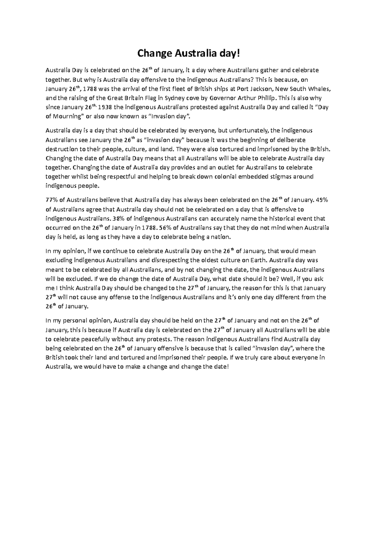 Change Australia day - Change Australia day! Australia Day is ...