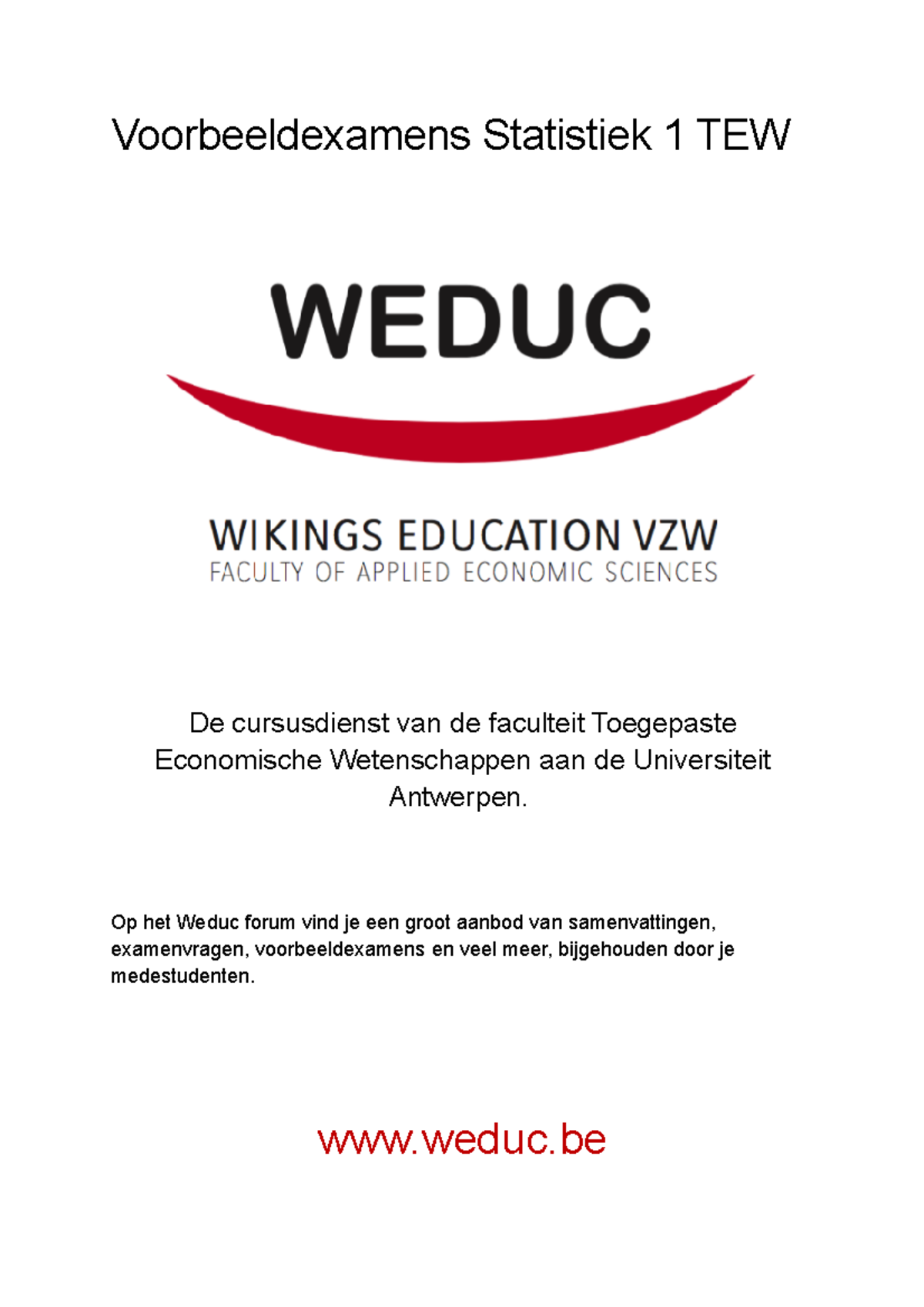 Voorbeeldexamens - Op het Weduc forum vind je een groot aanbod van ...