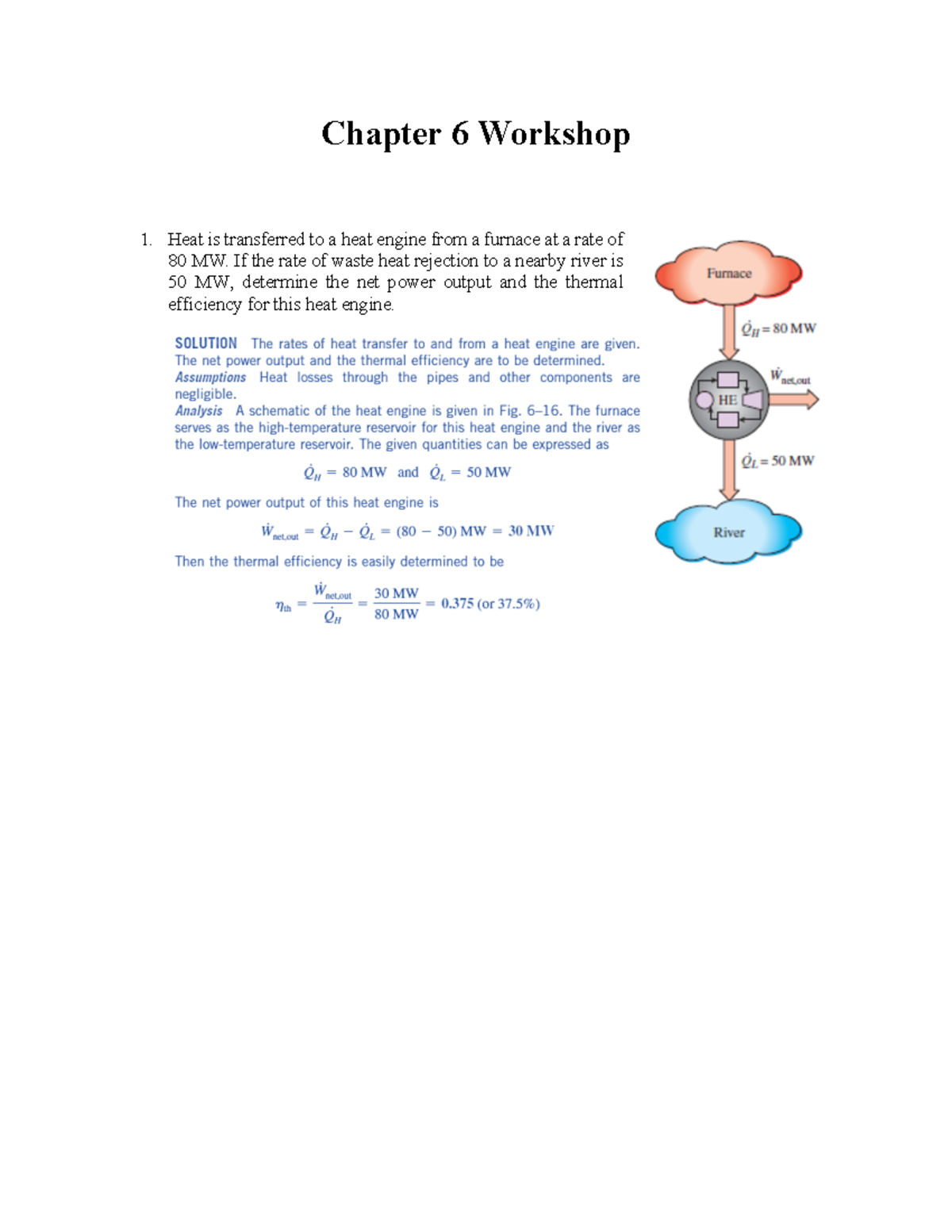 Sln-Chapter 6 - Fall Semester 2022 - Chapter 6 Workshop Heat is ...