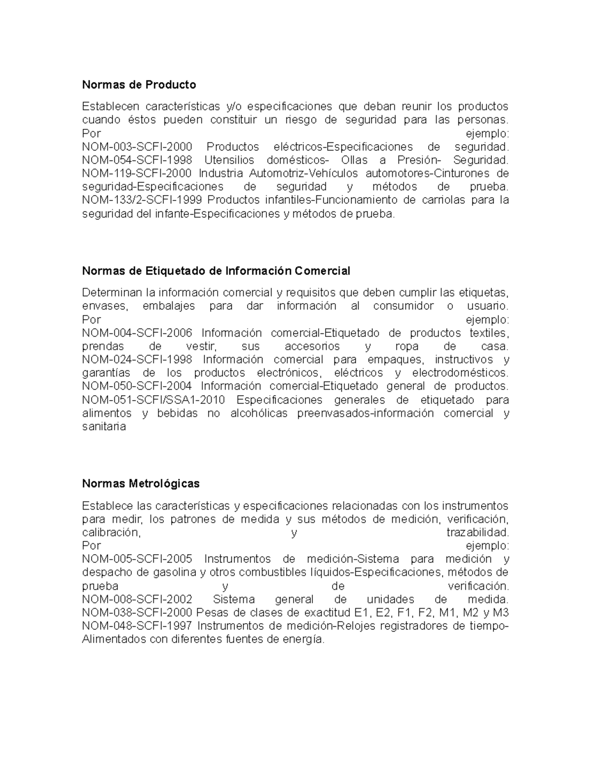 Normas de Producto - un repaso a la metrología - Normas de Producto ...