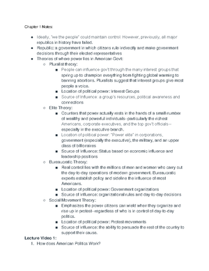 PSC Exam 1 Study guide - Introduction to American Politics - Political ...