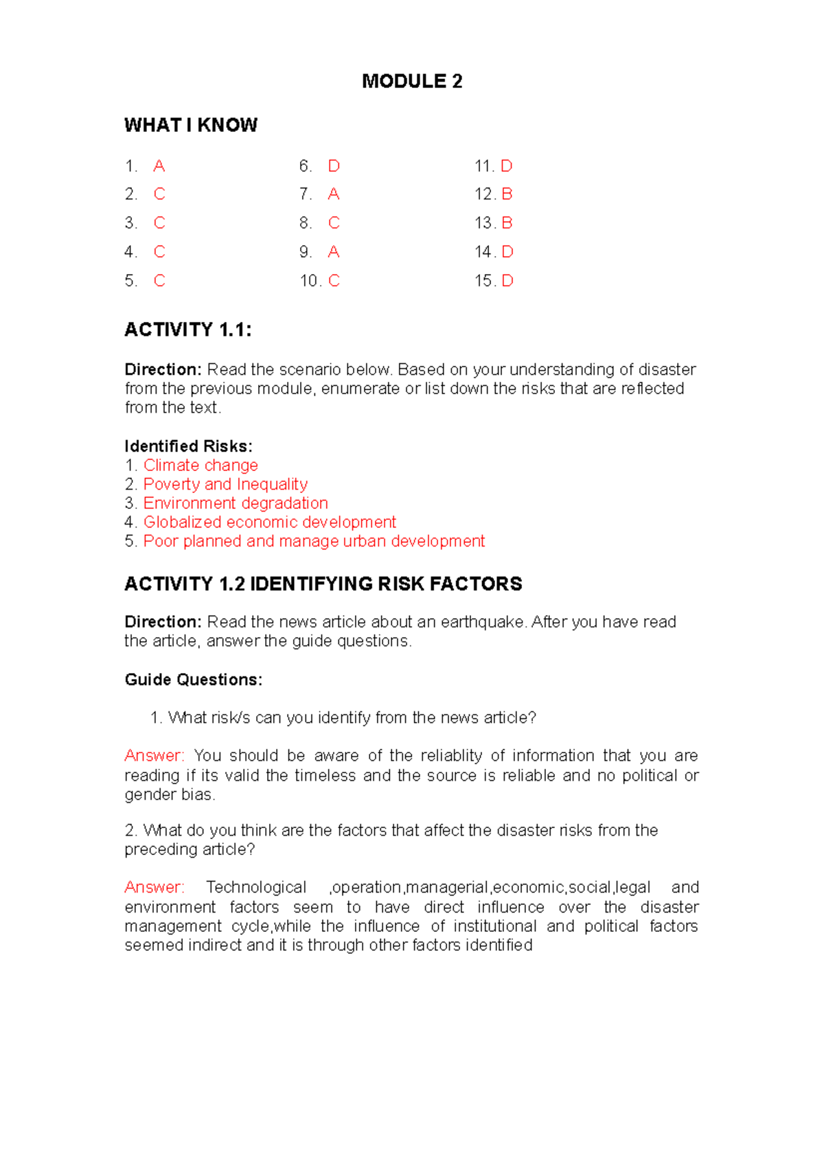DRRR Module 2 - try this one to improve your academic learning - MODULE ...