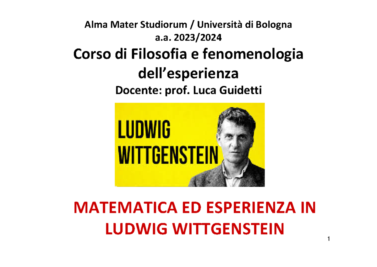 Slides Wittgenstein corso 2023-2024 (fondamenti della matematica ...