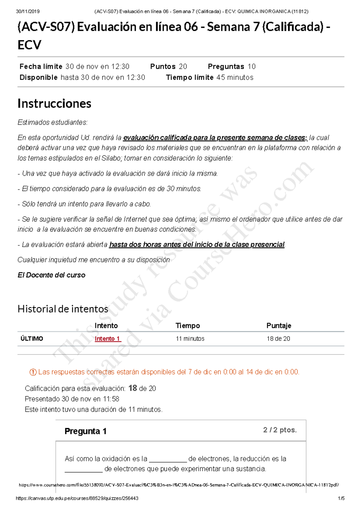 ACV S07 Evaluaci n en l nea 06 Semana 7 Calificada ECV Quimica Inorganica 11812 - (ACV-S07 ...