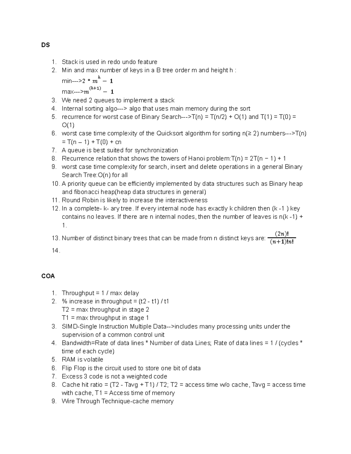 Important points for comprehensive - DS Stack is used in redo undo ...