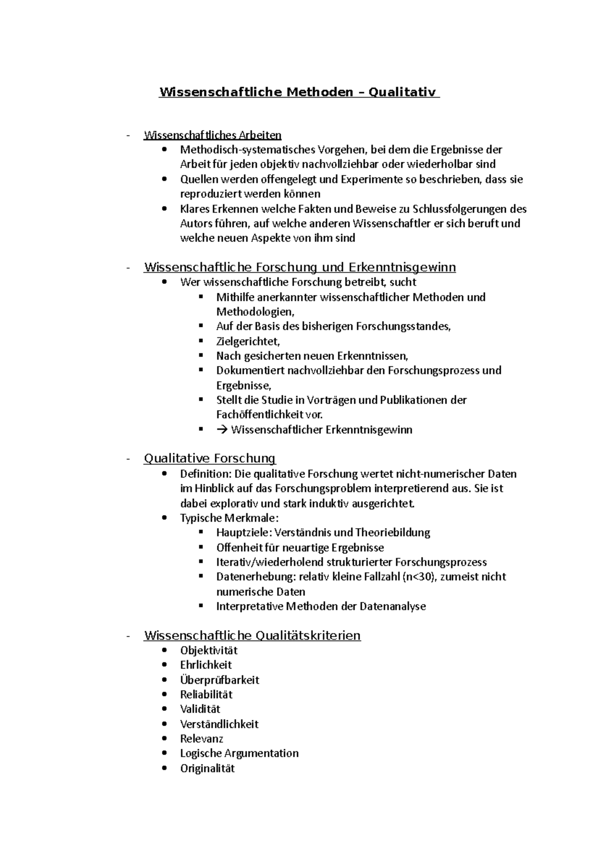 Wissenschaftliche Methoden - Wissenschaftlicher Erkenntnisgewinn ...