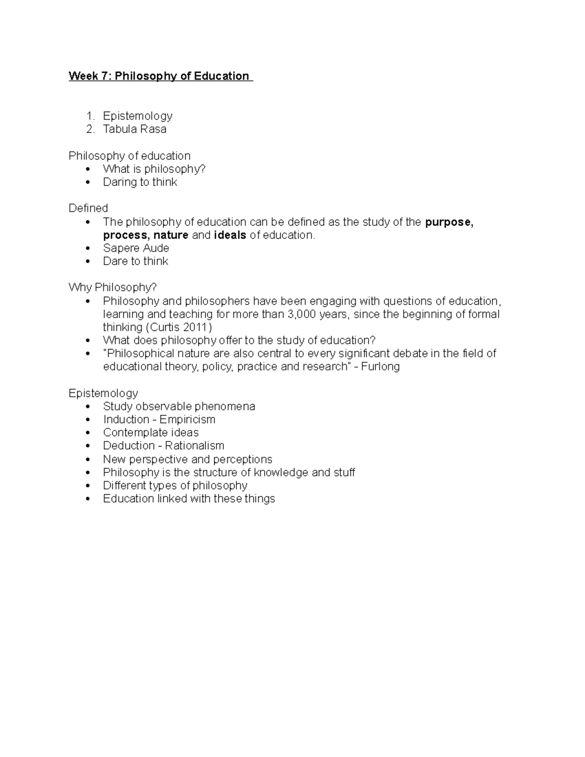 EDS100 Week 7 - Includes lecture 7 notes - Week 7: Philosophy of ...