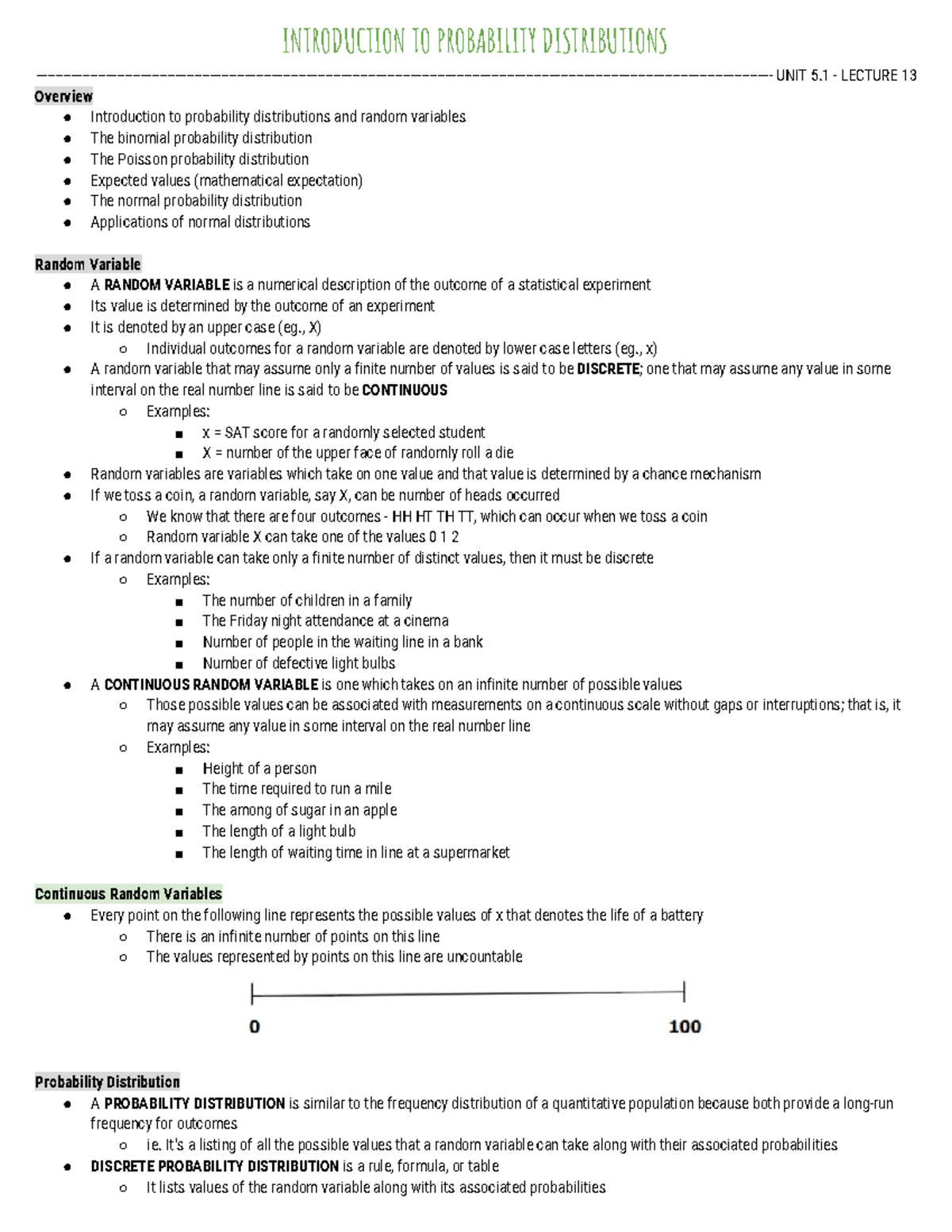 Introduction to Probability Distributions - Studocu