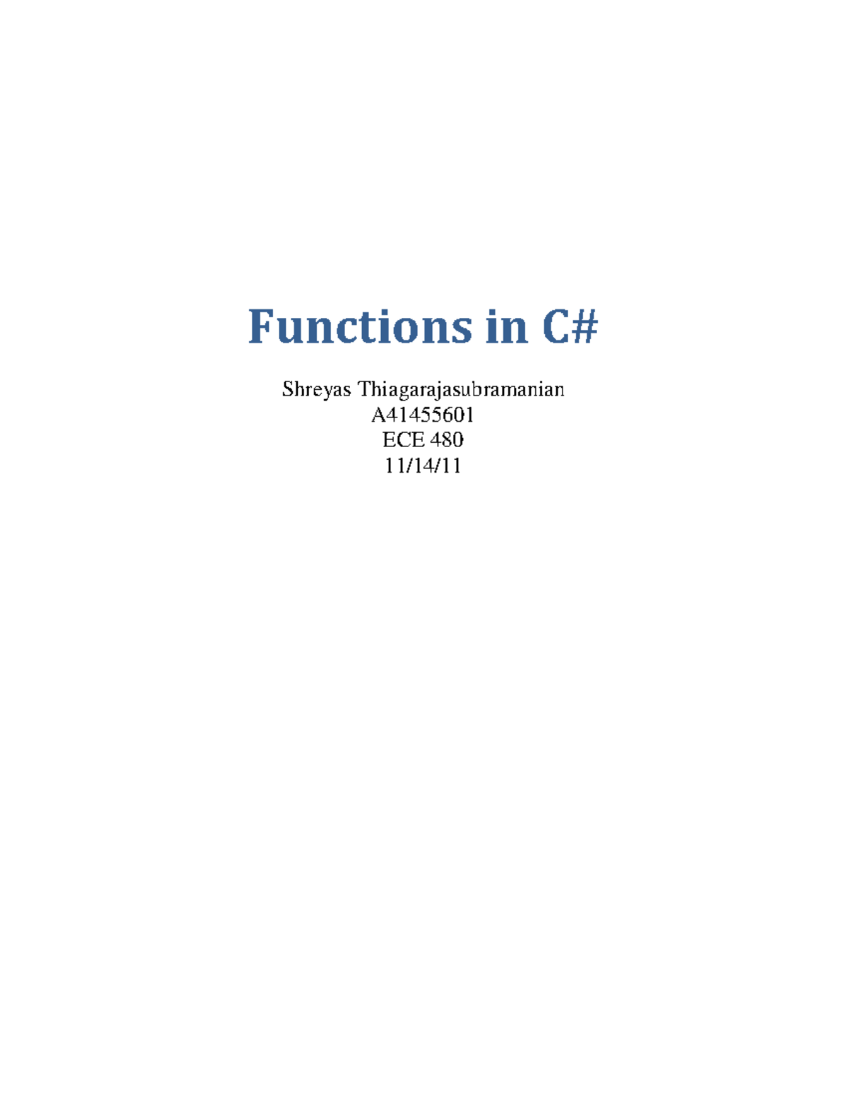 Using Functions In Programming Shreyas Functions In C Shreyas